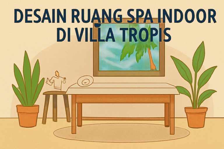 Desain Ruang Spa Indoor di Villa Tropis - Properti1