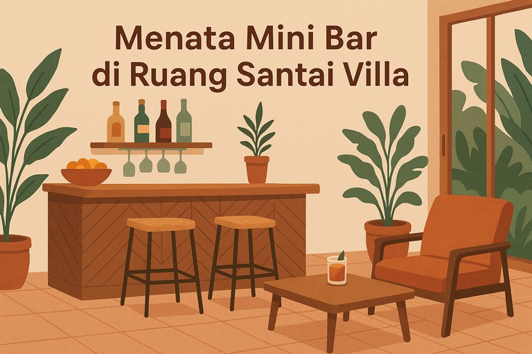 Menata Mini Bar di Ruang Santai Villa - Properti1