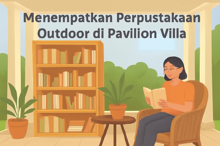 Menempatkan Perpustakaan Outdoor di Pavilion Villa - Properti1