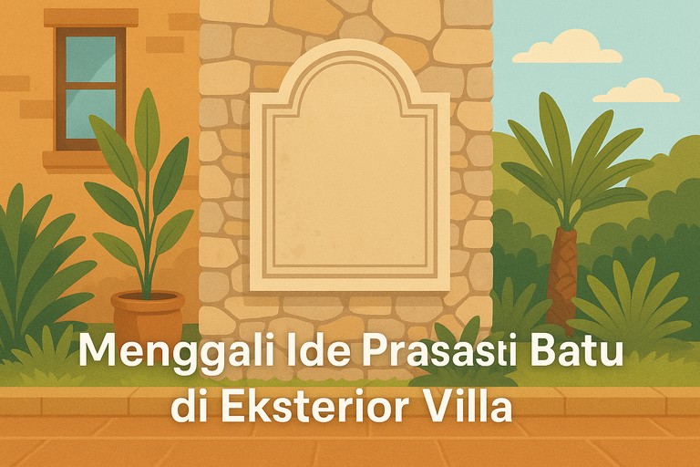 Menggali Ide Prasasti Batu di Eksterior Villa - Properti1