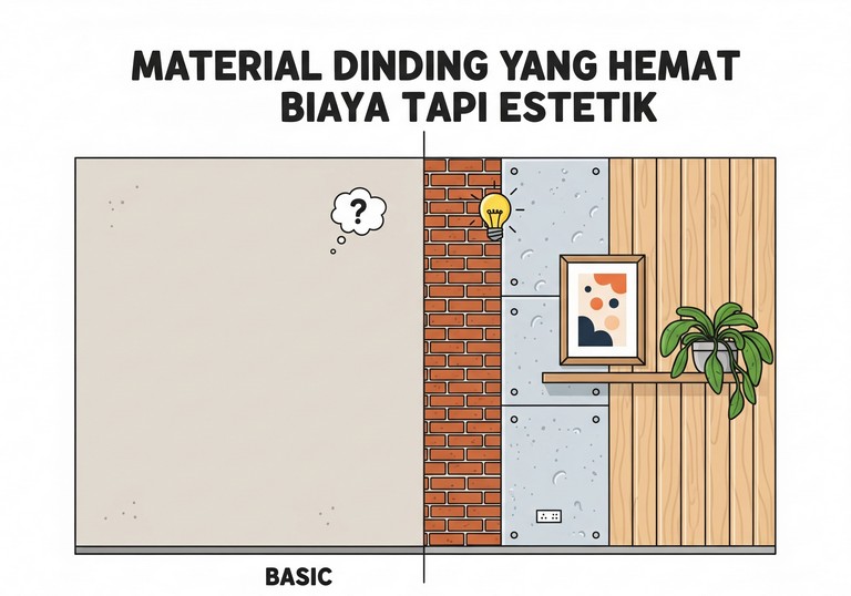 Material Dinding yang Hemat Biaya Tapi Estetik - Properti1