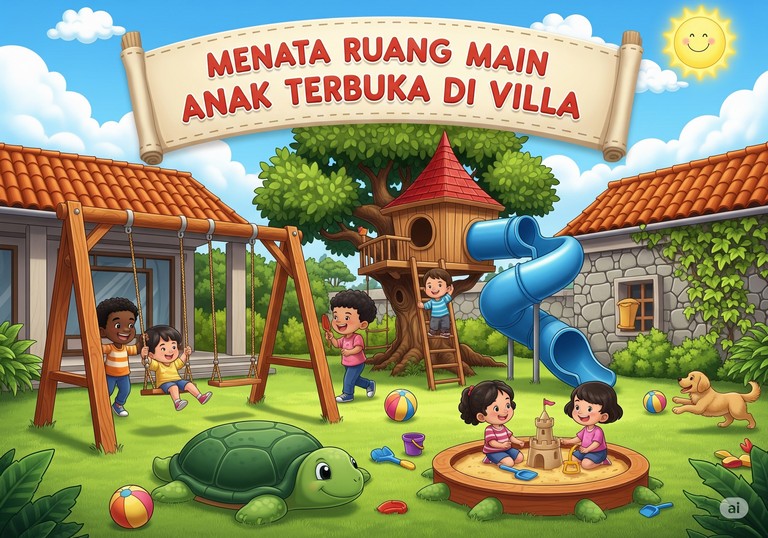 Menata Ruang Main Anak Terbuka di Villa - Properti1