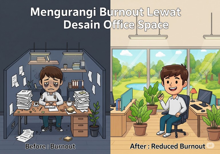 Mengurangi Burnout Lewat Desain Office Space - Properti1