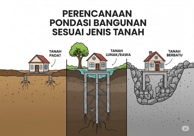 Perencanaan Pondasi Bangunan Sesuai Jenis Tanah - Properti1