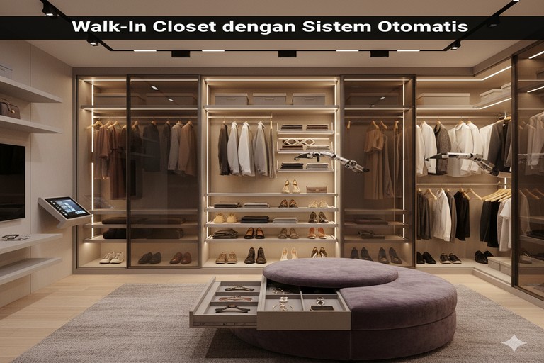 Walk-In Closet dengan Sistem Otomatis - Properti1